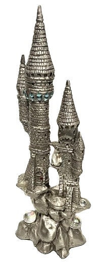 Pewter Rapunzel Castle: A Magical 8-Inch Masterpiece with Crystal Eleg ...